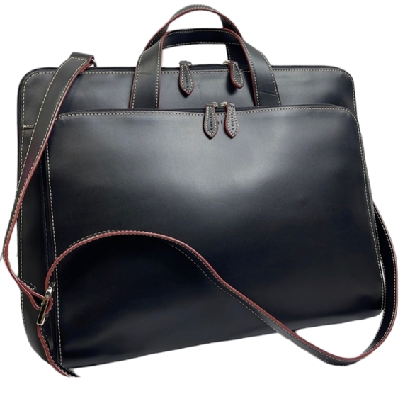 Lodis | Bags | Lodis Audrey Slim Leather Black Briefcase Laptop | Poshmark